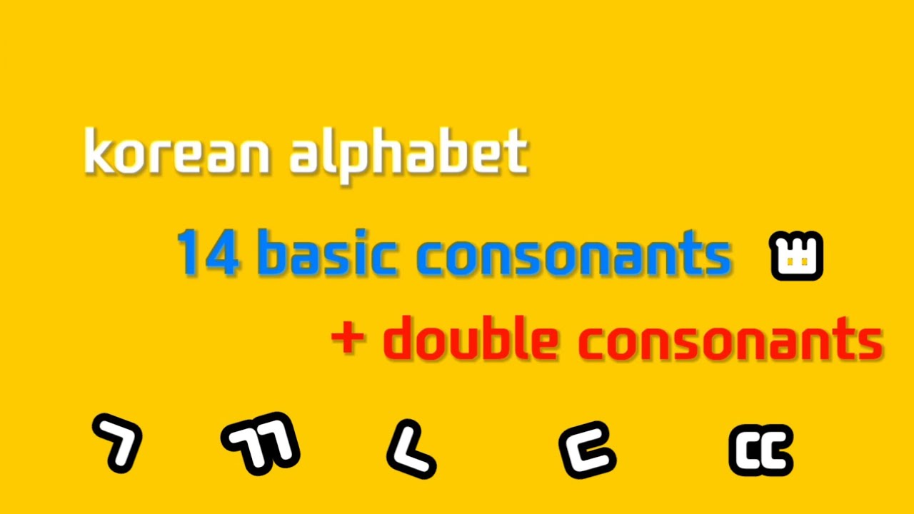 (Lv1)Let's learn korean alphabet (19 consonants) - YouTube