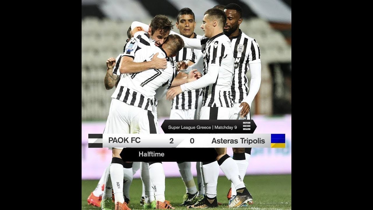 ΠΑΟΚ-Αστέρας Τρίπολης 2-0 (30/10/2017) Τα γκολ του αγώνα - YouTube