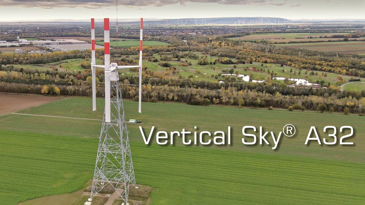 Vertical Sky® A32 - Windturbine der Agile Wind Power - YouTube