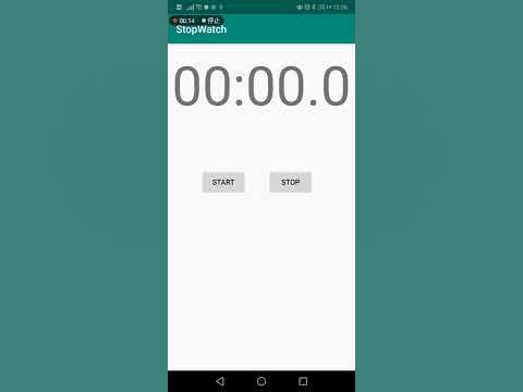 StopWatch Timer TimerTask - YouTube