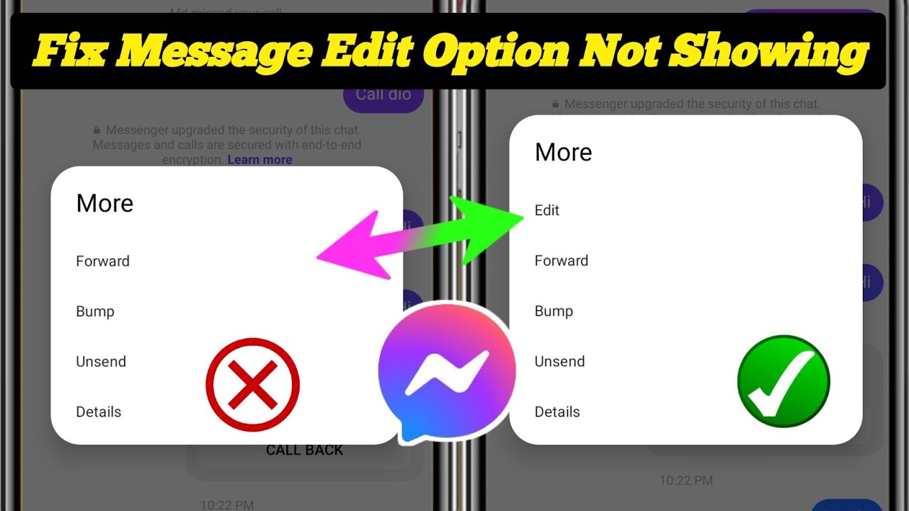 How to Fix Message Edit Option Not Showing On Messenger || messenger ...