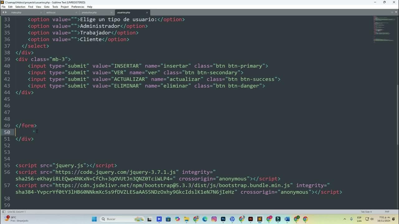 Parte 6 Descargando FPDF, Alimentando las tablas de la BD y haciendo las consultas en MYSQL PHP ...