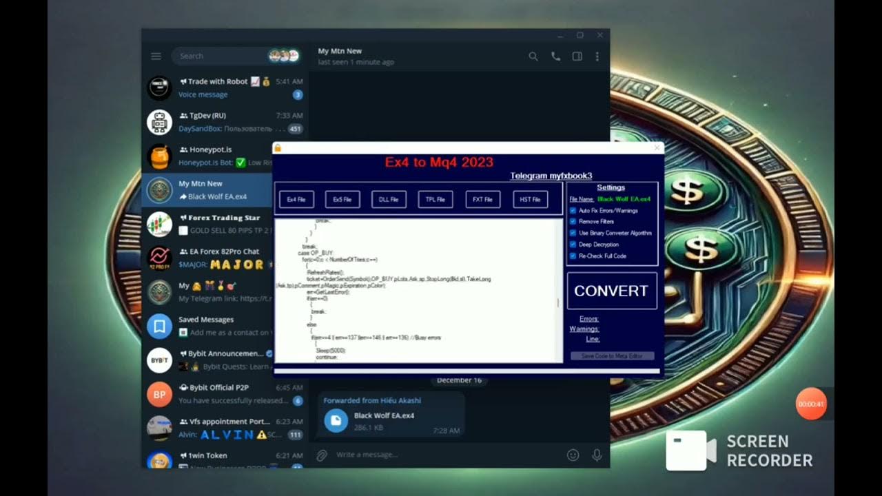 convert ex4, ex5 to mql4, mql5 decompile forex ea files with source code - YouTube