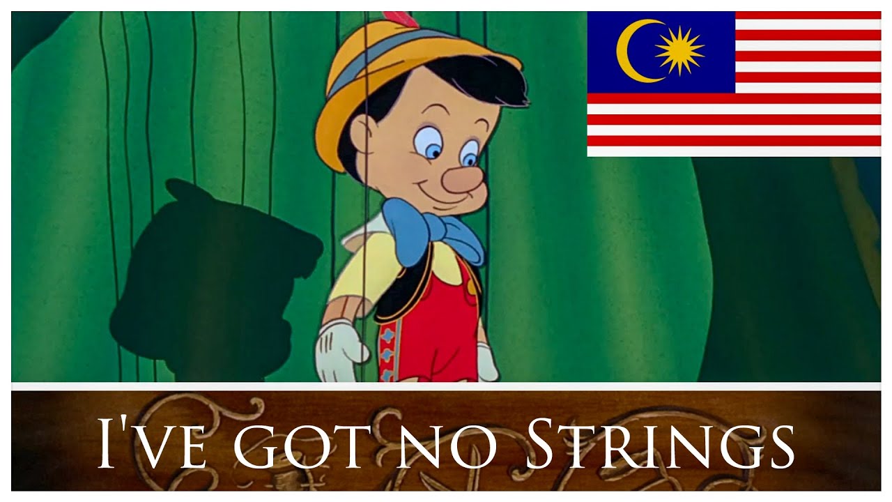 Pinocchio (1940) - I've Got no Strings | Malay HQ (Bahasa Melayu) - YouTube
