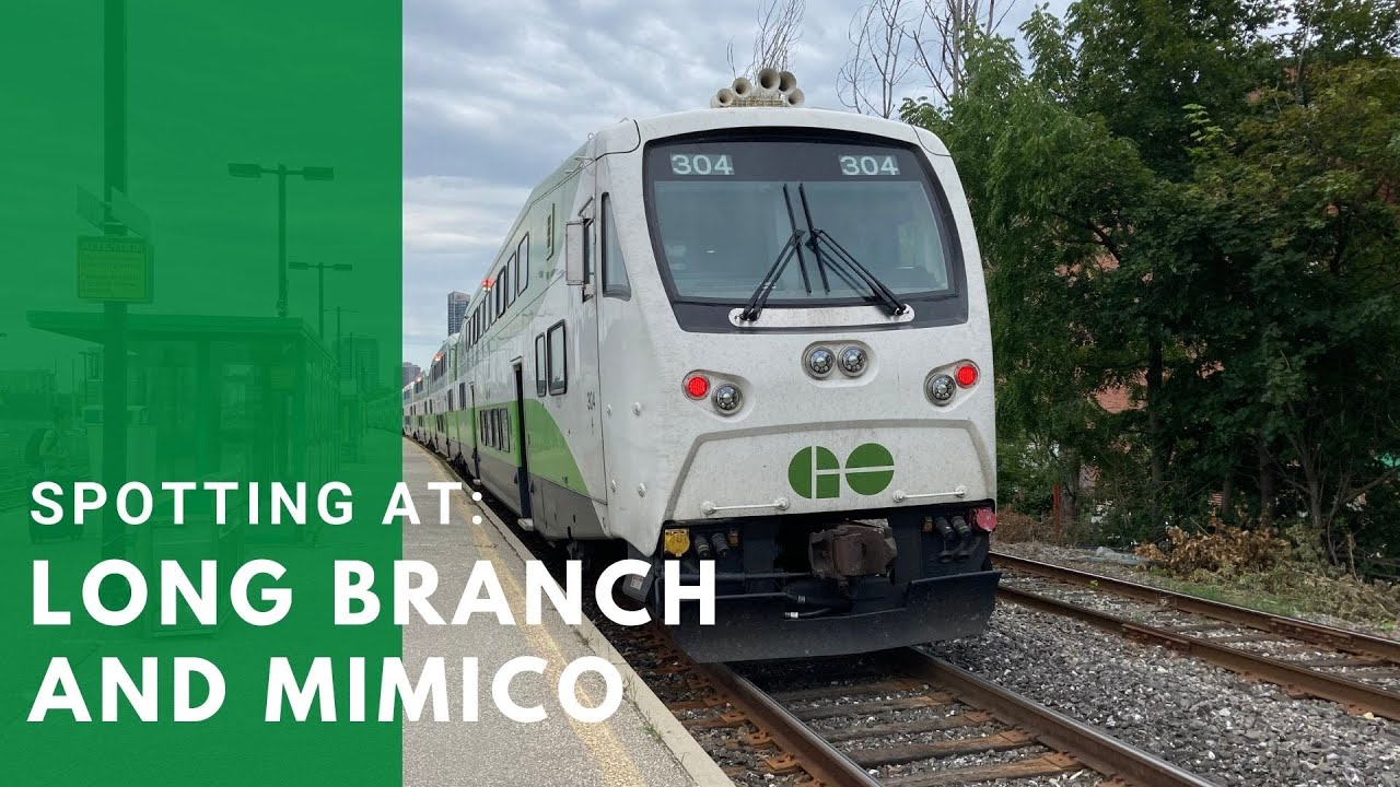Train Spotting At: Long Branch and Mimico GO stations - YouTube