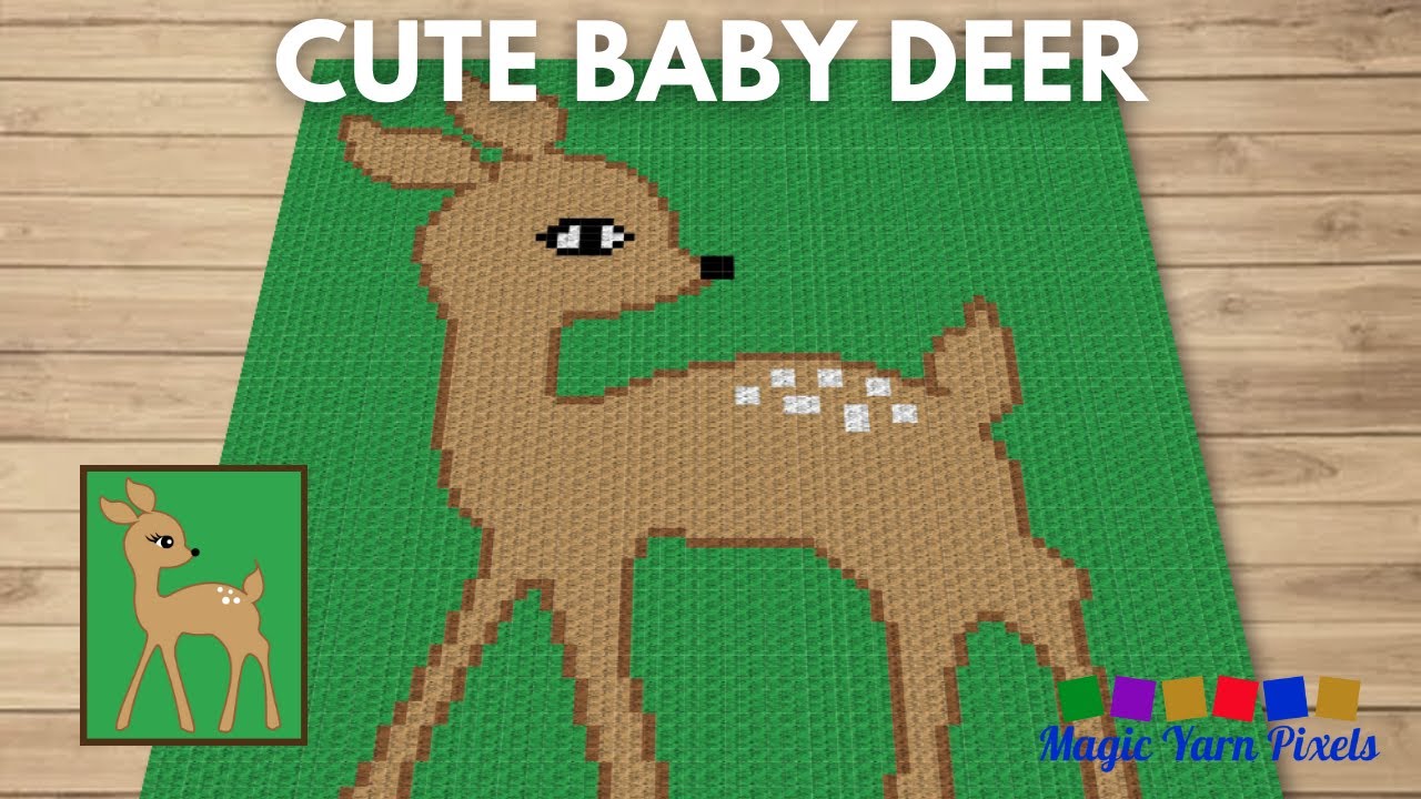 FREE GRAPH Cute Baby Deer C2C & Tapestry Crochet Pattern | Magic Yarn ...