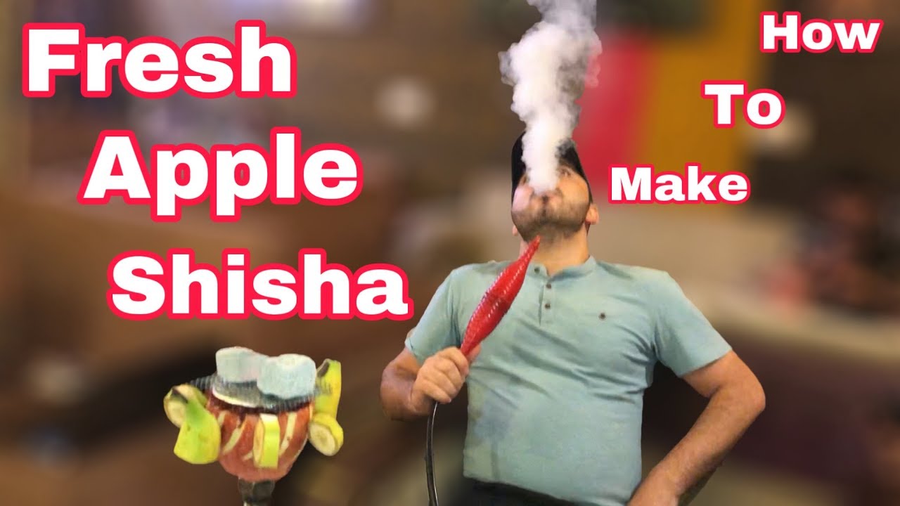 How to make fresh apple shisha Newyork coffee kalar Kurdistan - YouTube
