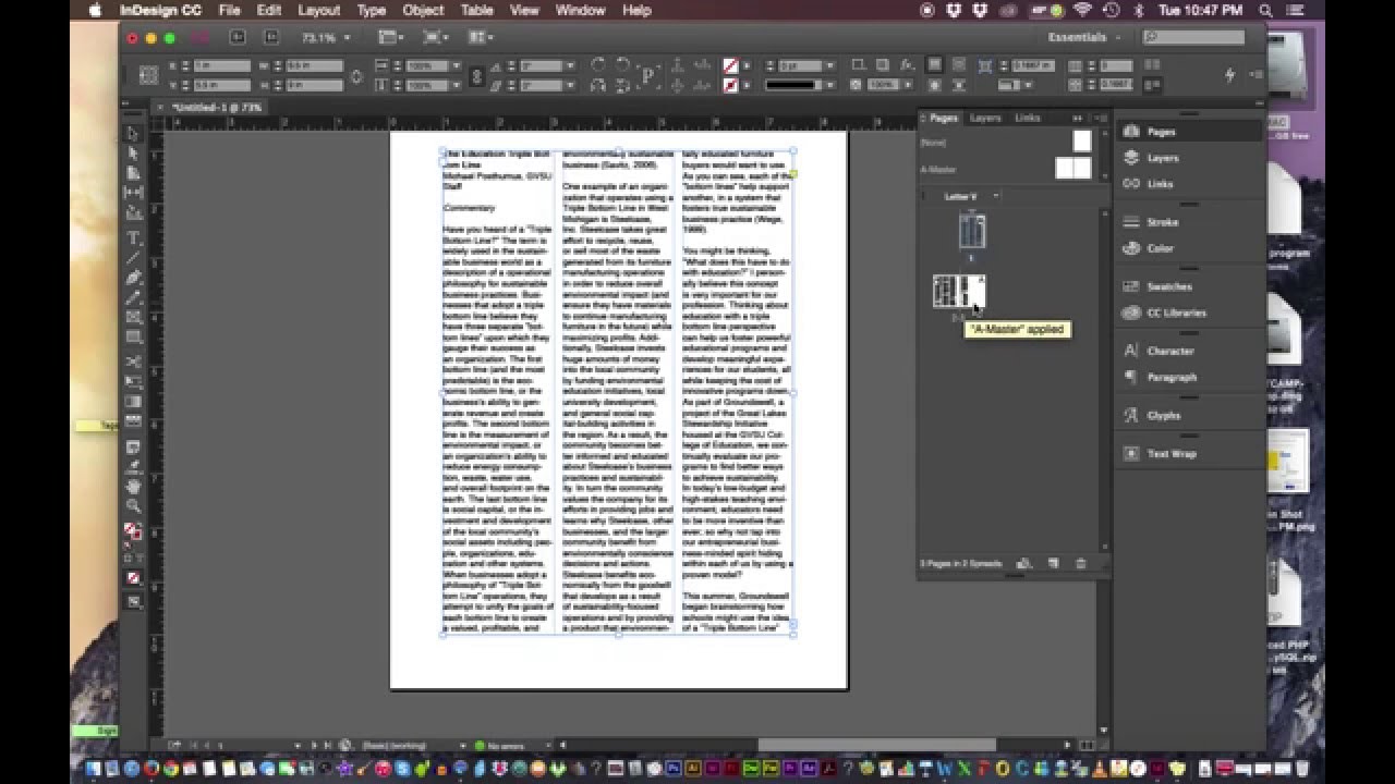 InDesign Basics 08 Text Flow YouTube InDesign Basics 08 Text Flow YouTube