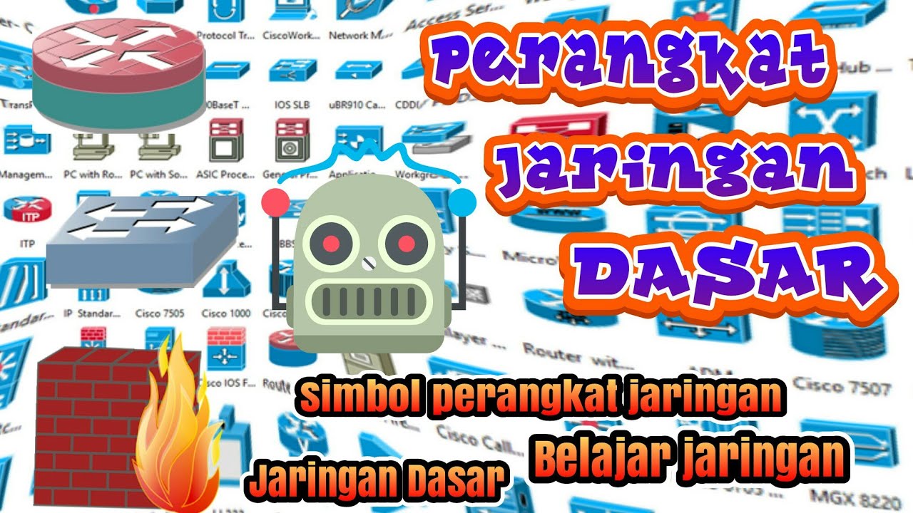 Belajar Perangkat Jaringan Dasar Part 1 | Macam simbol jaringan dan ...