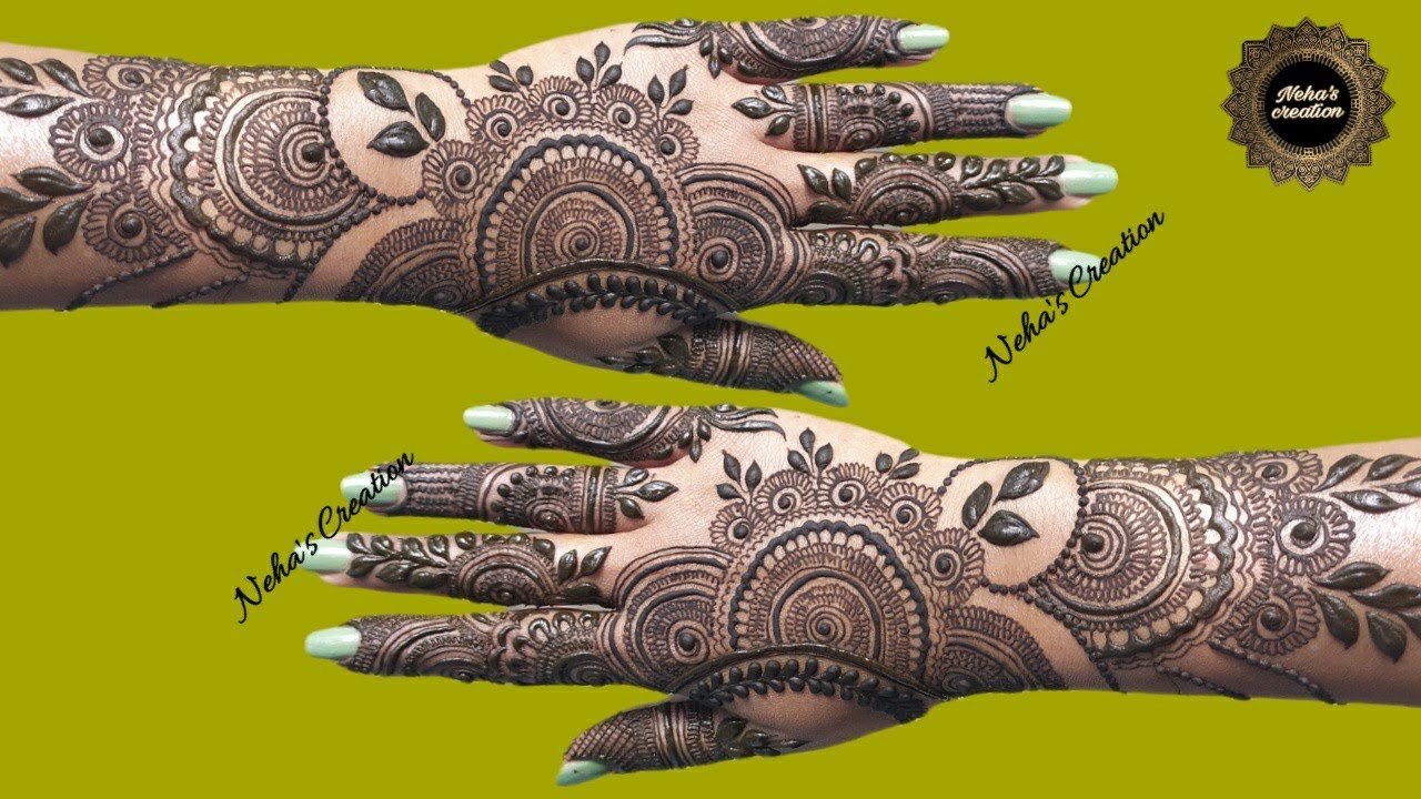 Gulf style henna design ll new pattern gulf henna design(मेहंदी डिजाइन ...