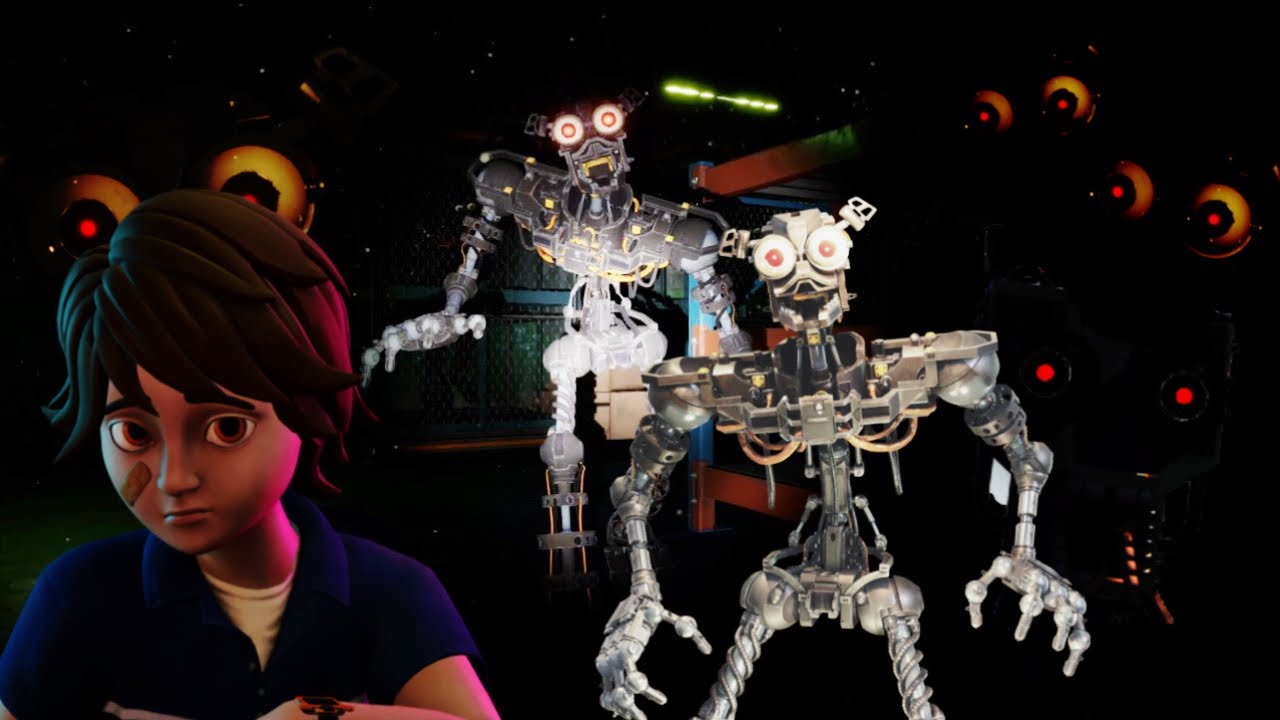 FNAF Security Breach - Warehouse Endo Skeleton Walkthrough - YouTube