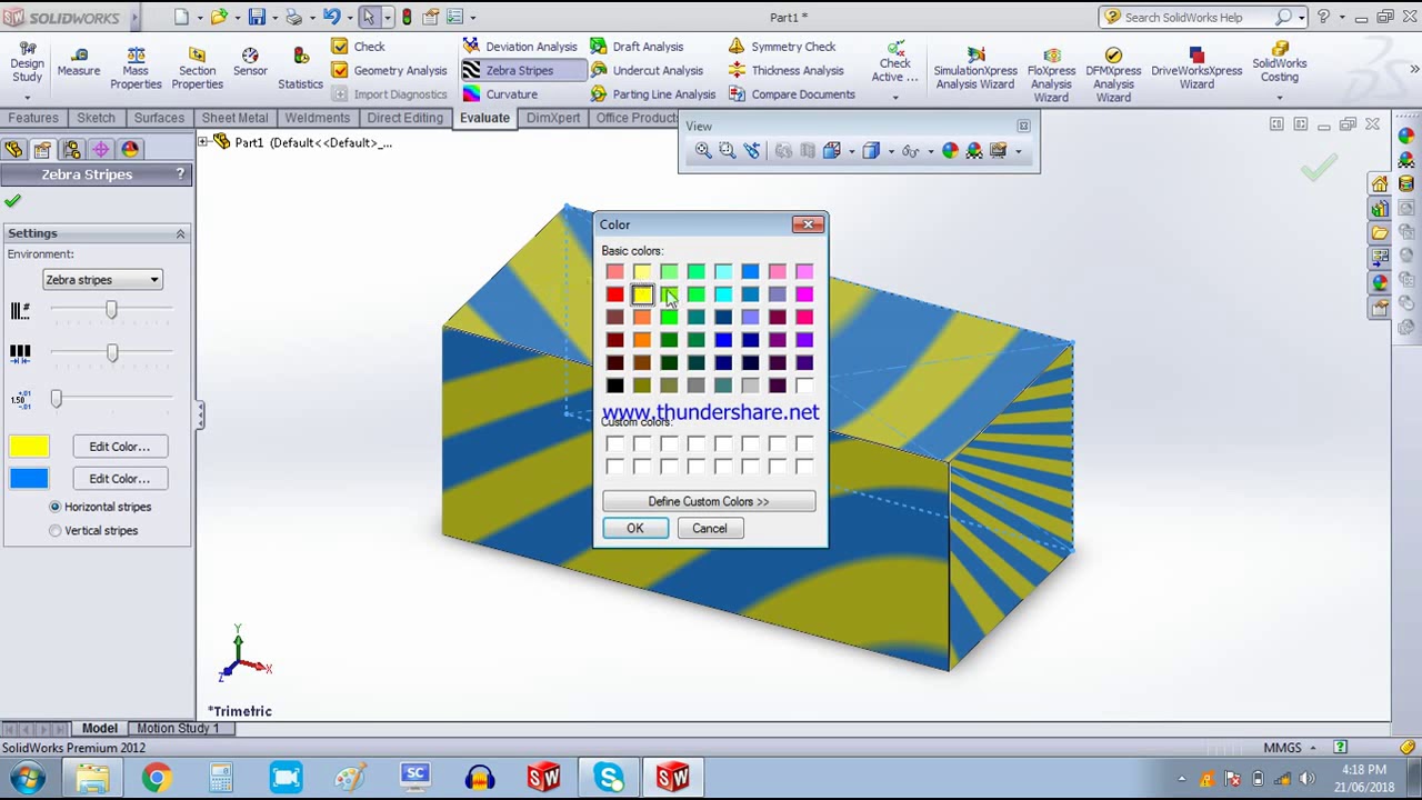 ZEBRA STRIPS - SOLIDWORKS - YouTube