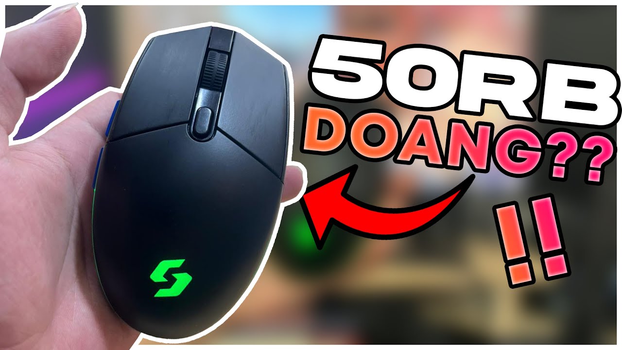 GAMING MOUSE CUMAN 50RB?? 🔥🔥 || POV UNBOXING & REVIEW SLEC SL7 ...