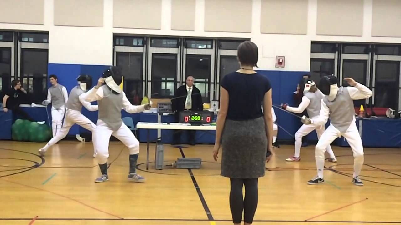 Dylan varsity fencing - 9th Grade - YouTube