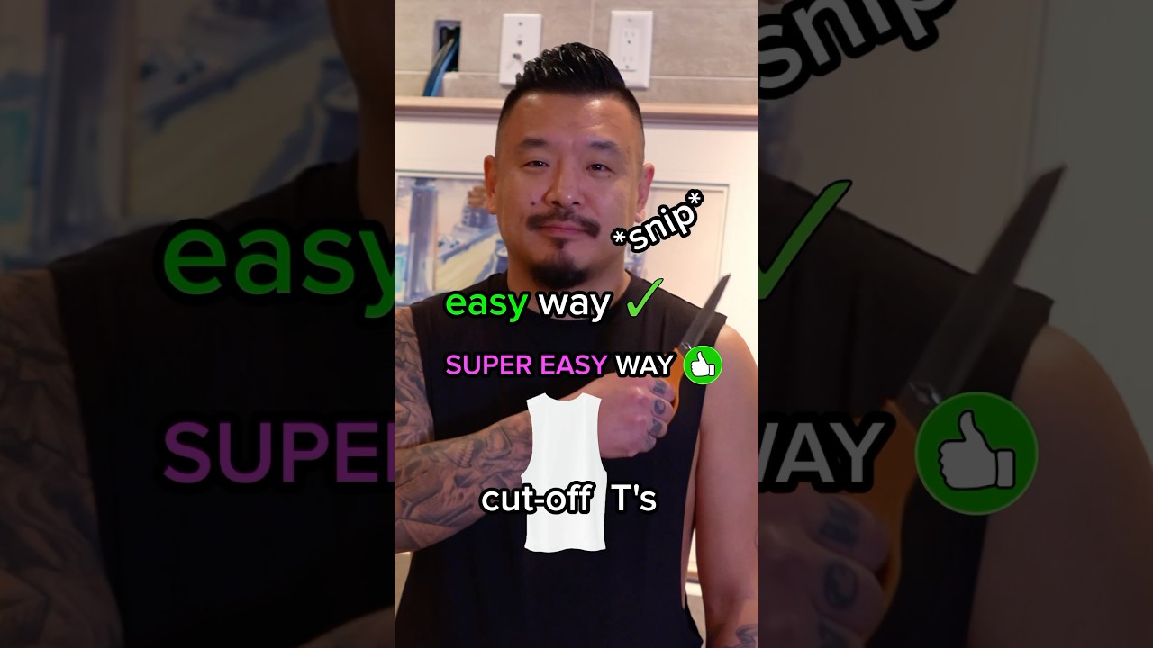 Easy Way To Make Cut-Off T-Shirts - YouTube