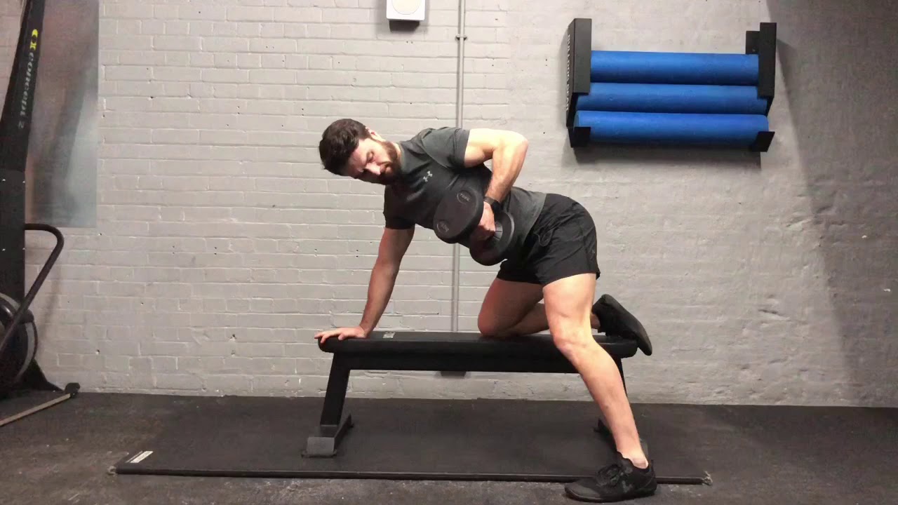 Bench Supported Single Arm Row - YouTube