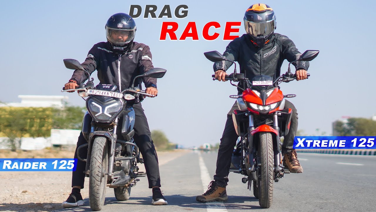 Hero Xtreme 125 vs TVS Raider 125 : Drag Race | Top End Race | Who is ...
