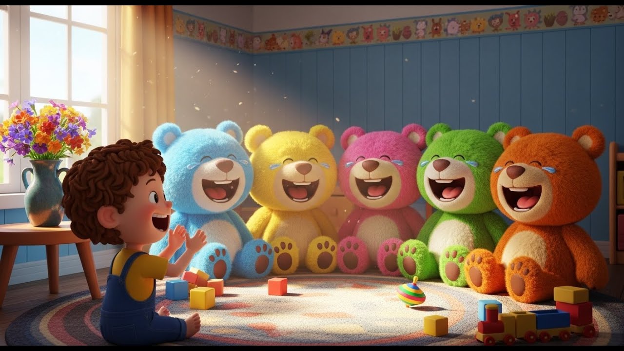 Counting Teddy Bears at Play | Numbers Song and Learning for Kids - YouTube