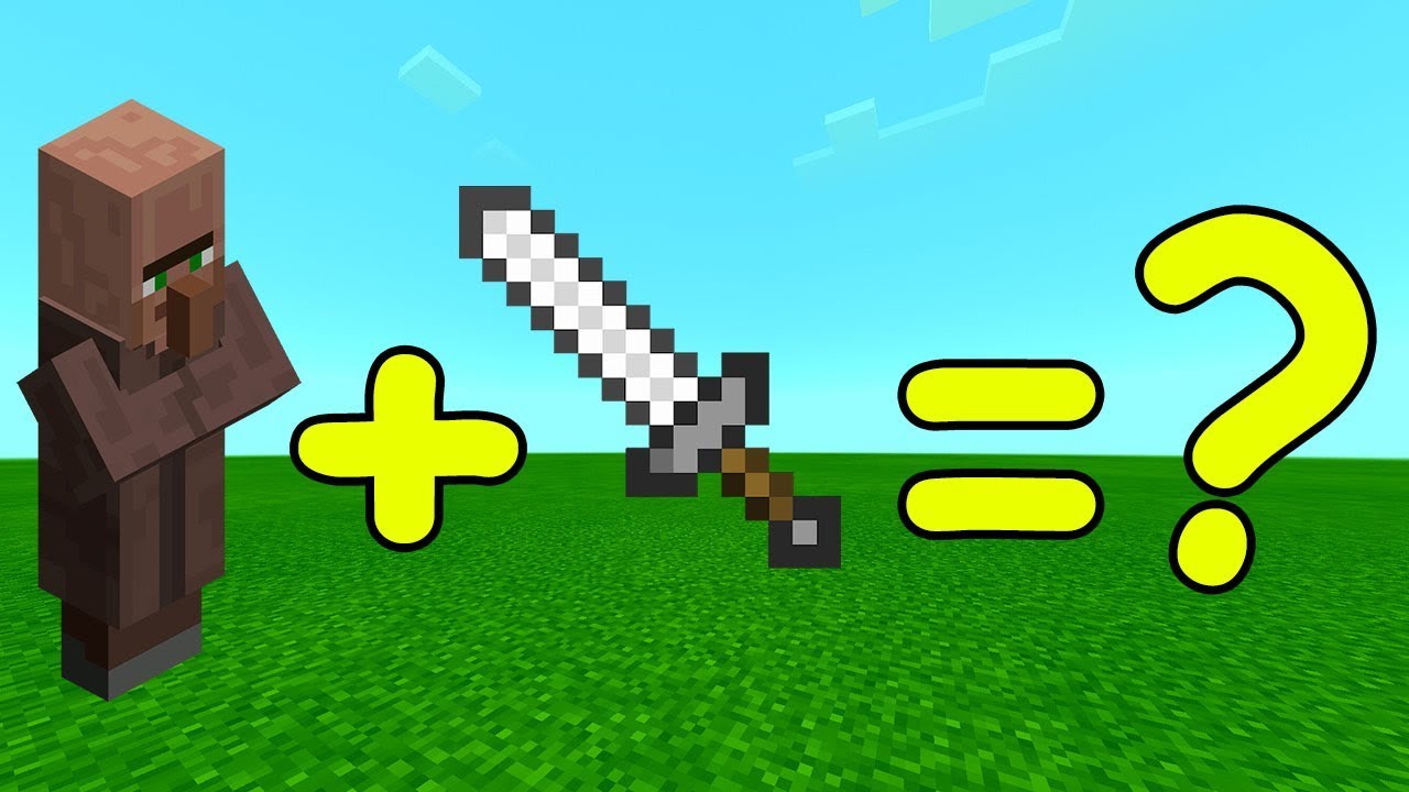 I Combined a VILLAGER and an IRON SWORD in Minecraft PE - Here's WHAT ...