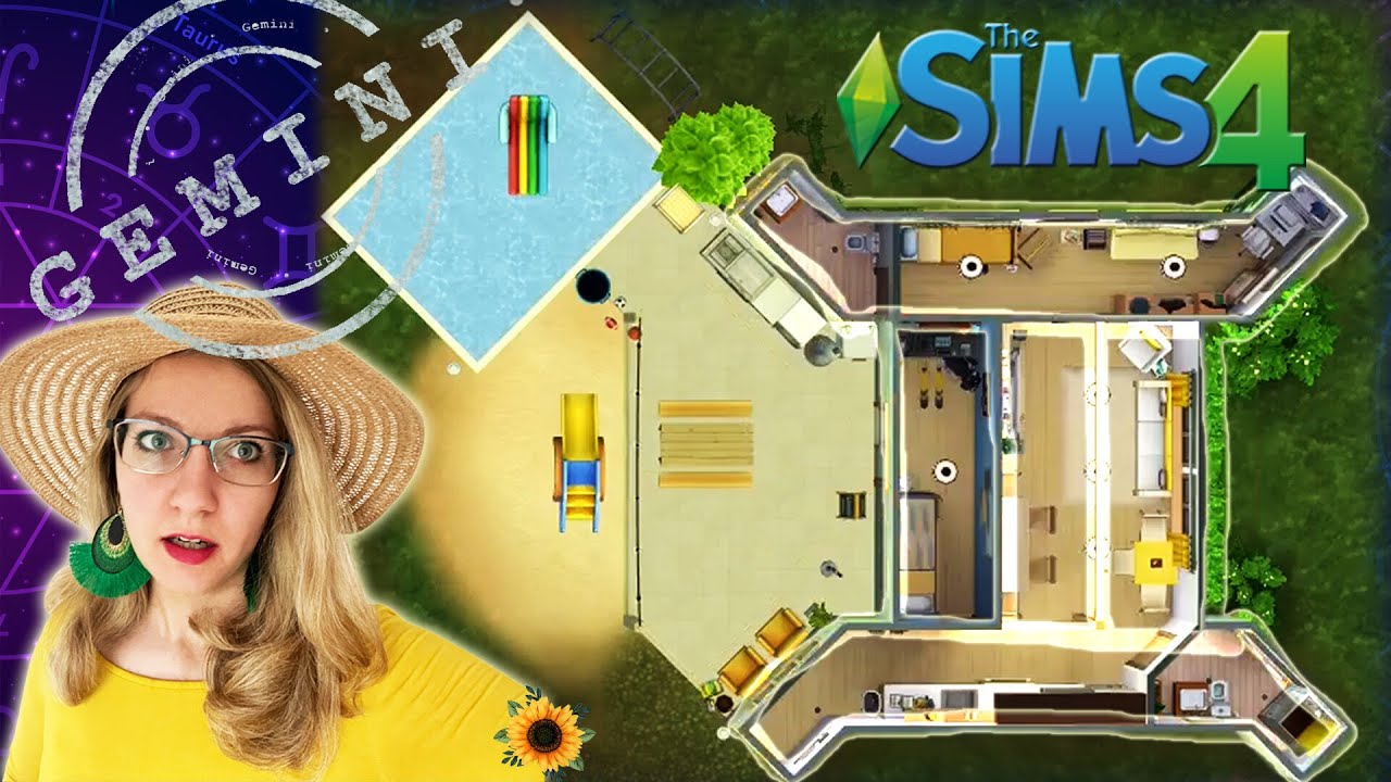 From Zodiac To Sims: Gemini House | The Sims 4 (no cc) - YouTube