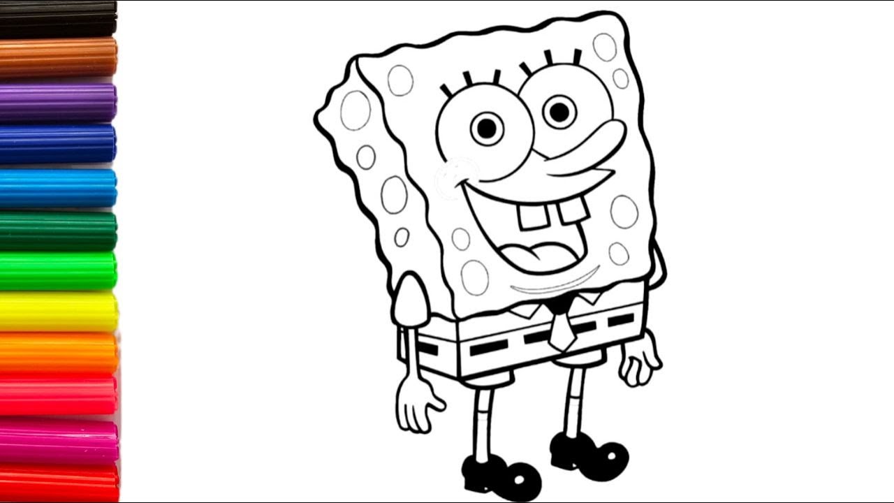 How to draw spongebob Squarepants | Easy drawing Cartoon characters ...