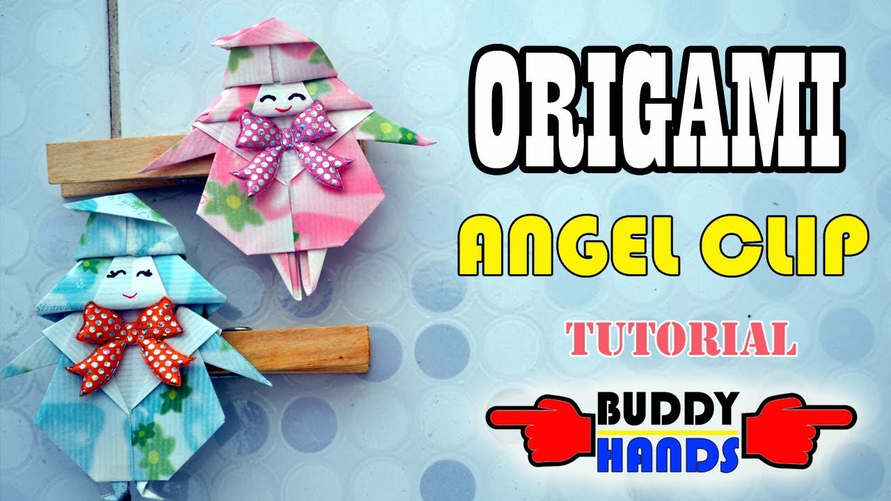 How to make easy ORIGAMI ANGEL CLIP(종이접기 요정클립) - YouTube