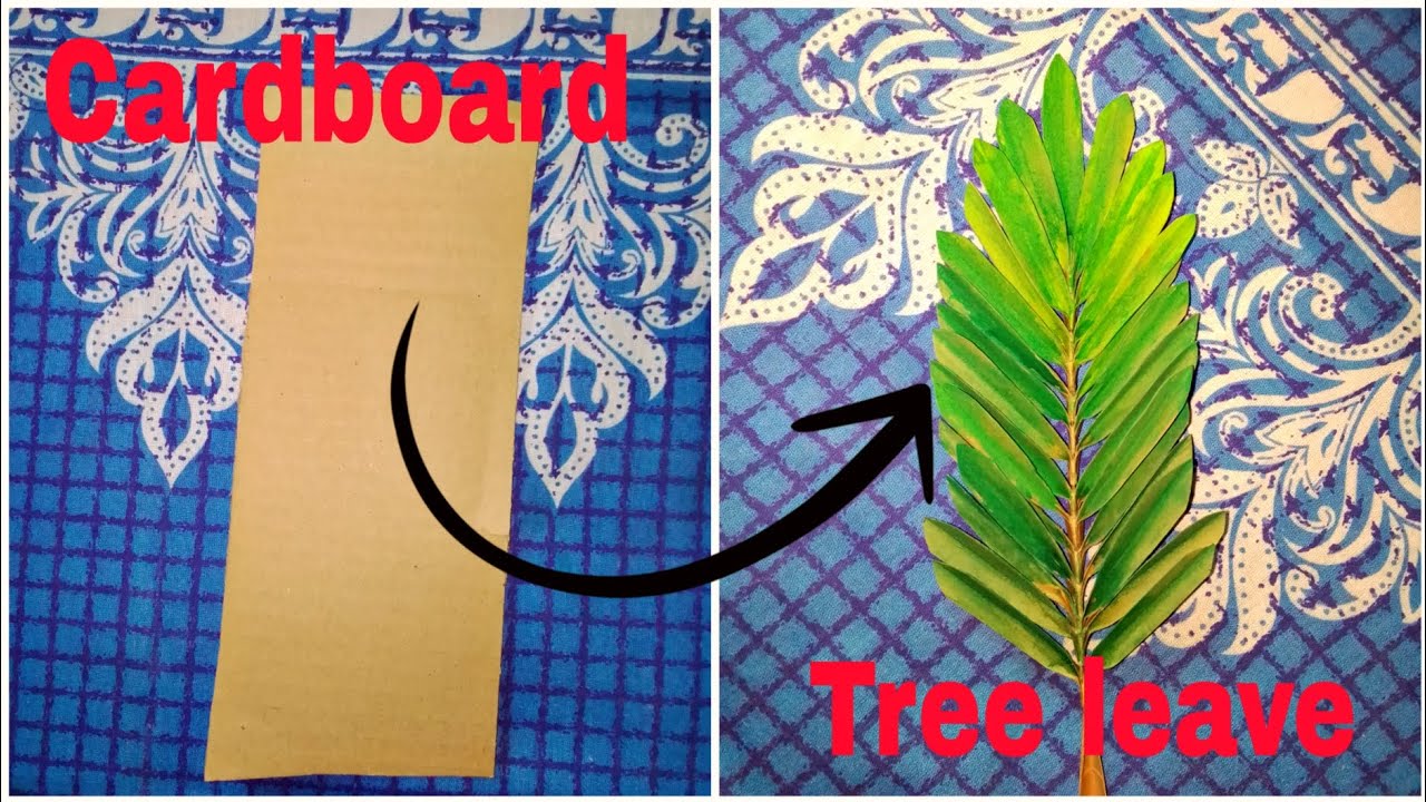 Cardboard realistic leaves🌿😊| DIY Home decor ideas🤫| Paper leaves| Art ...