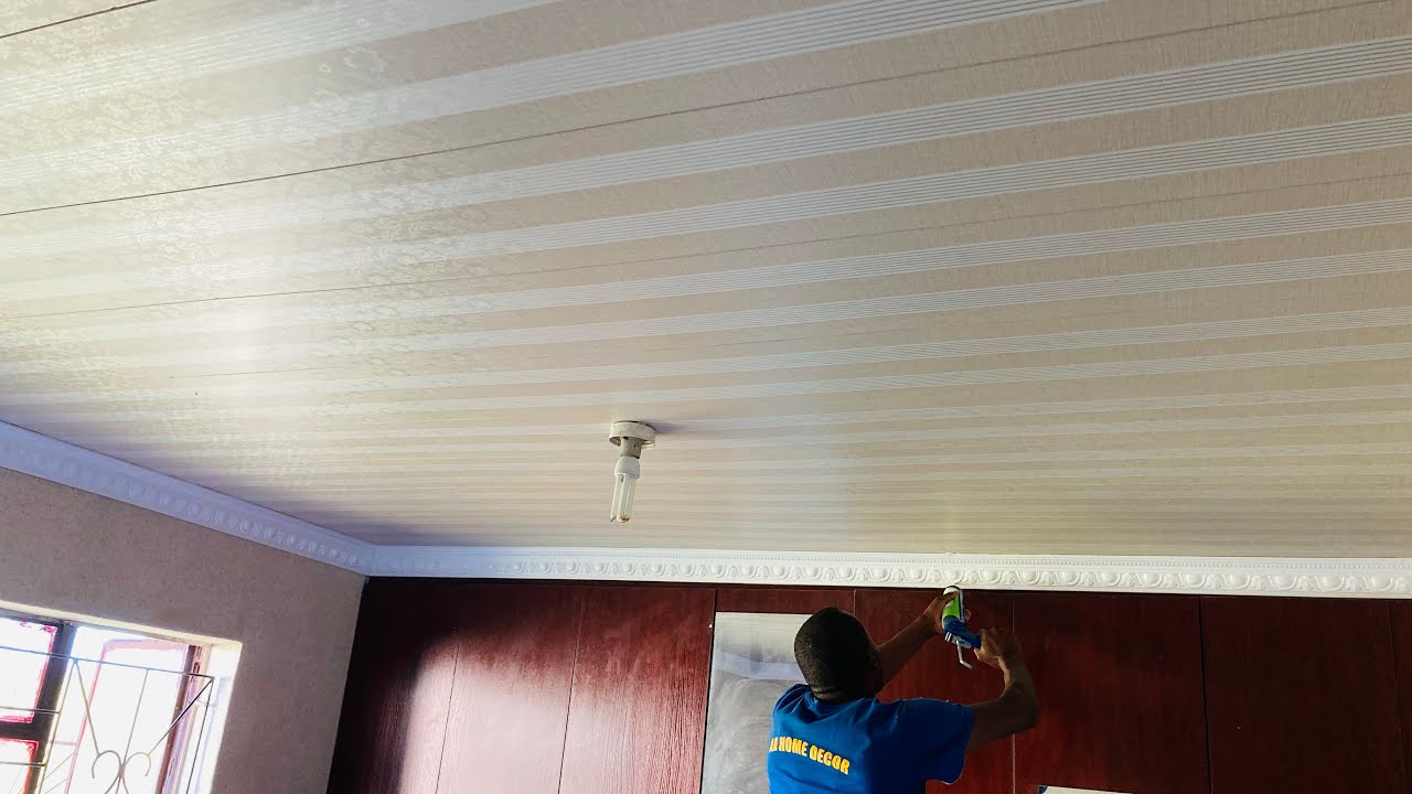 How to install PVC ceiling /with trap door or secret door #construction ...