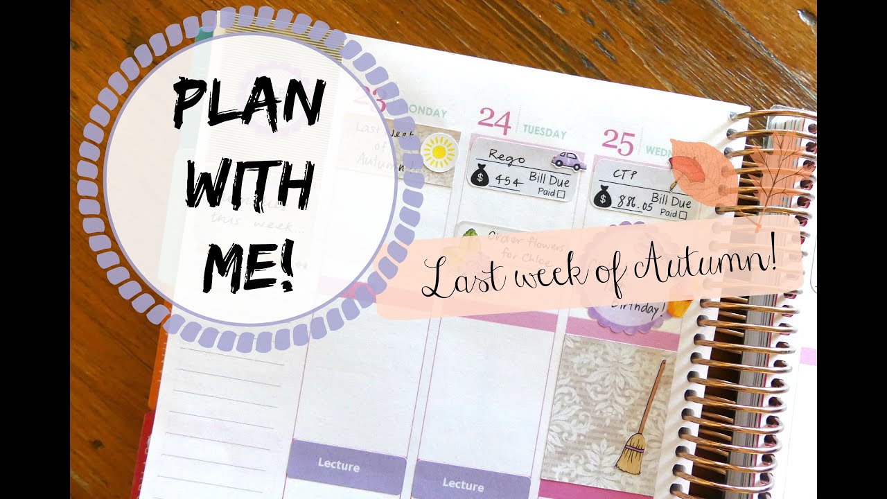 PLAN WITH ME | Last week of Autumn! | EEPLANS - YouTube