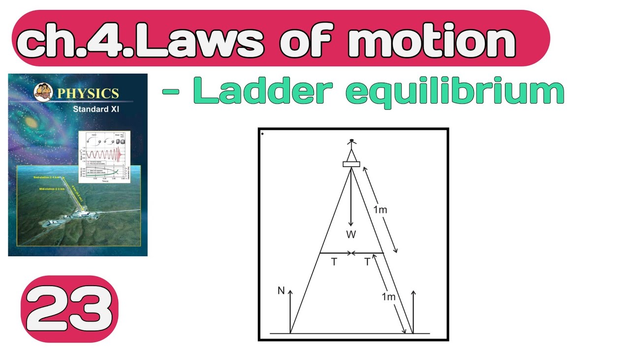ch 4 laws of motion 23|| class 11 Maharashtra board|| physics||ladder ...