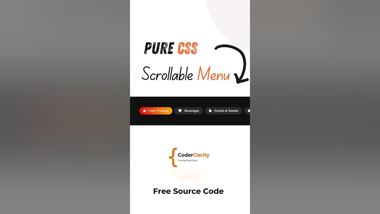 Pure Css Menu Shorts Shortsfeed Shortvideo Coding Html Css Shortvideo Programming Youtube