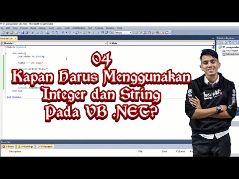 Part 04 - Tipe Data Angka Antara Integer Atau String Pada VB .Net | Tutorial Bahasa Indonesia ...