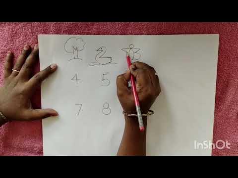 How to draw pictures using numbers 1 to 10|| Number Drawing easy step ...