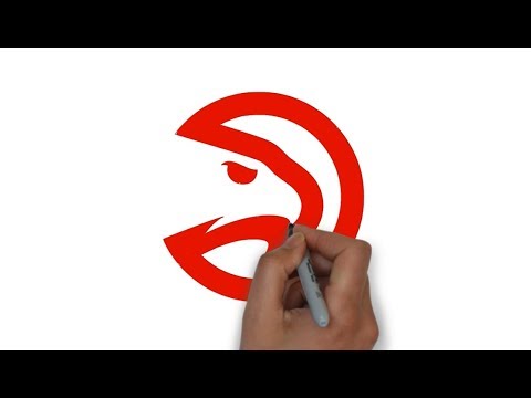 HOW TO DRAW ATLANTA HAWKS LOGO - YouTube