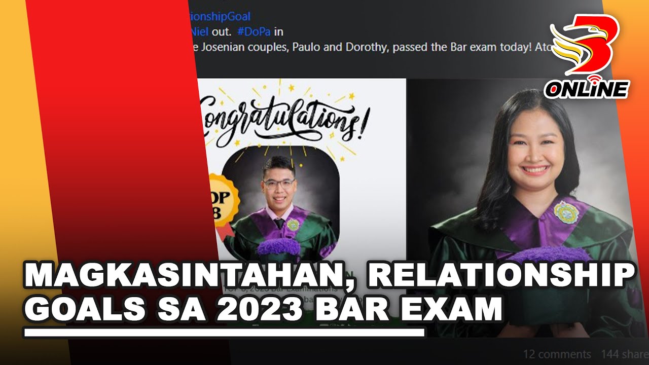Magkasintahan, relationship goals sa 2023 Bar Exam - YouTube