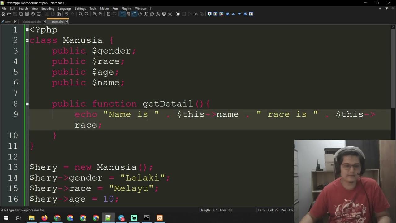 belajar php part 19 - oop, static n non static - YouTube