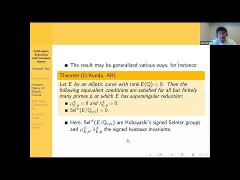 Arithmetic statistics and the Iwasawa theory of elliptic curves - YouTube
