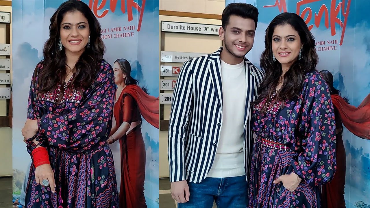 Lady Singham Kajol With Co Star Vishal Jethwa Arrived To Promote Their ...