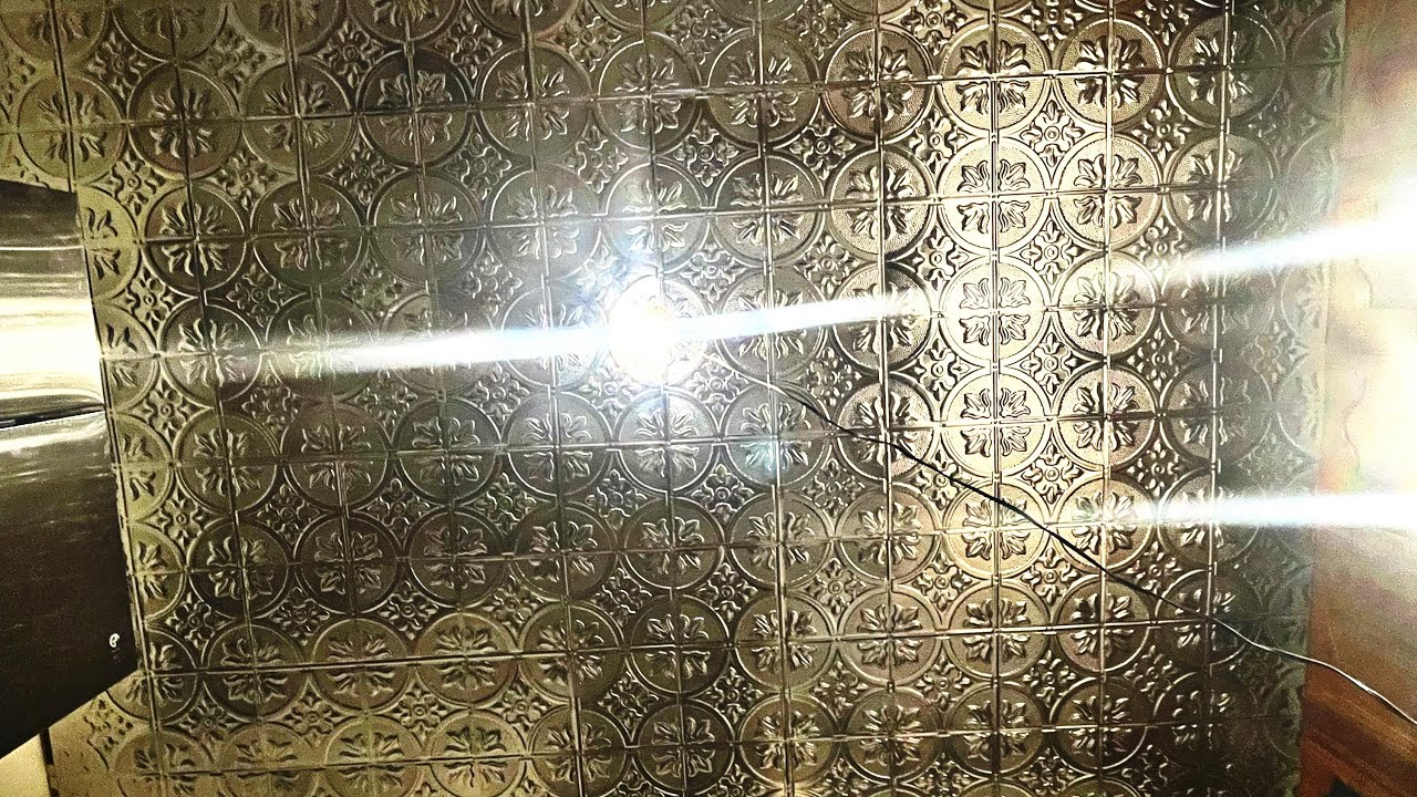 How to install Metal ceiling tiles - YouTube