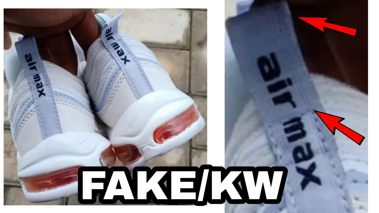 CIRI CIRI SEPATU NIKE AIR MAX 97 KW FAKE PALSU - YouTube