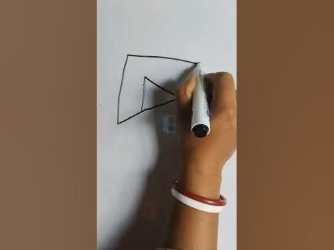 How to draw YouTube logo// One line youtube logo drawing easy method # ...