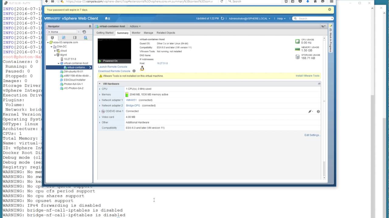 Demo of vSphere Intergrated Containers v0.4.0 - YouTube