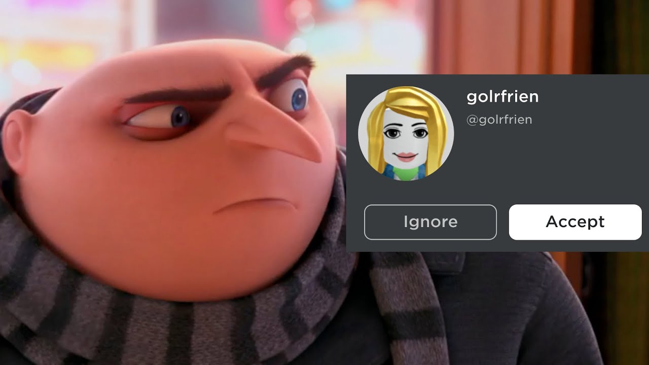 gru finds roblox girlfriend - YouTube
