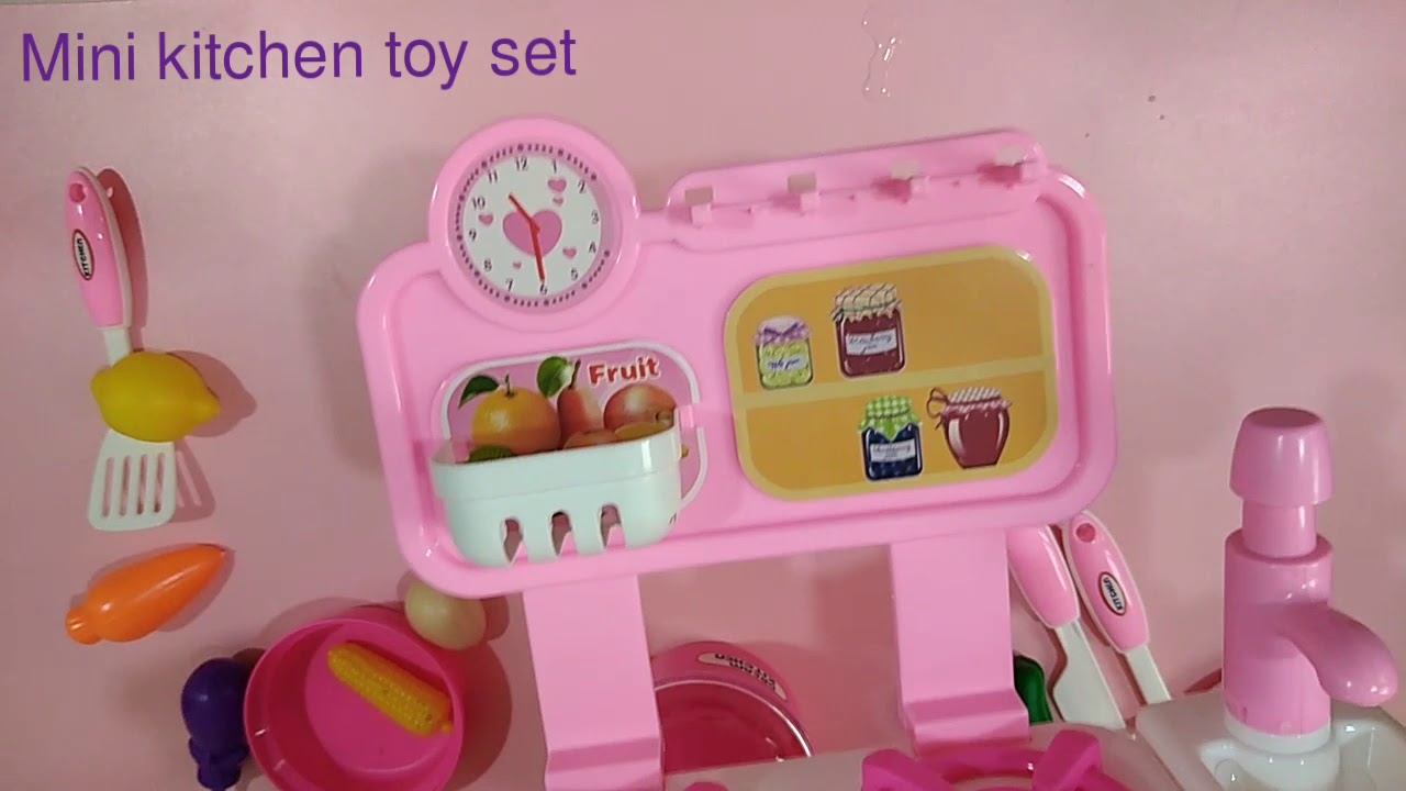 Mini kitchen toy set - YouTube