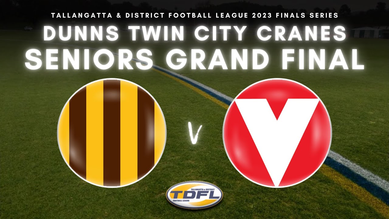 2023 TDFL Dunn's Twin City Cranes Seniors Grand Final - YouTube