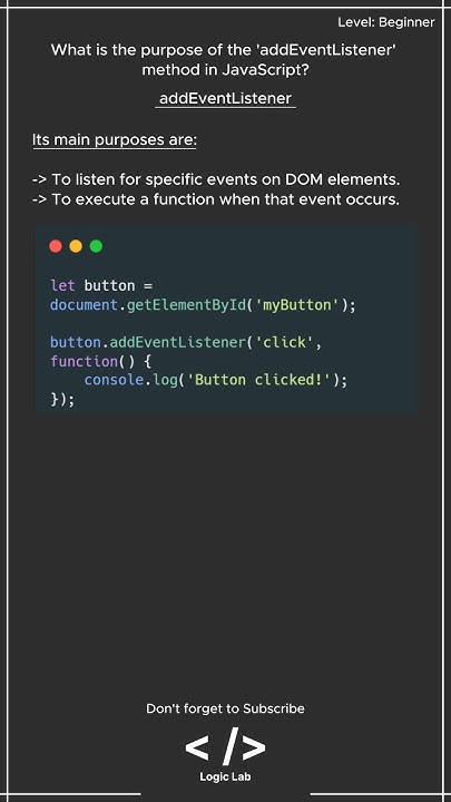 Javascript Interview Question Addeventlistener Javascriptinterview Javascript