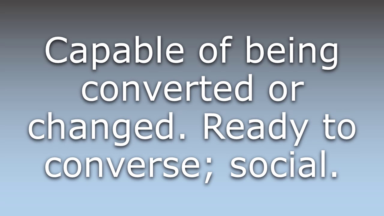 What does Conversive mean? - YouTube