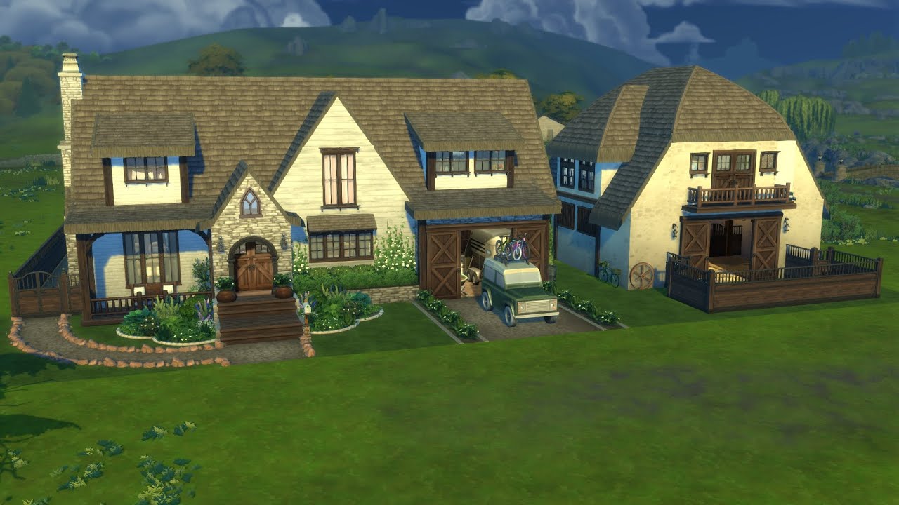 Rustic Family Farm - A Sims 4 Speed Build with voiceover - YouTube