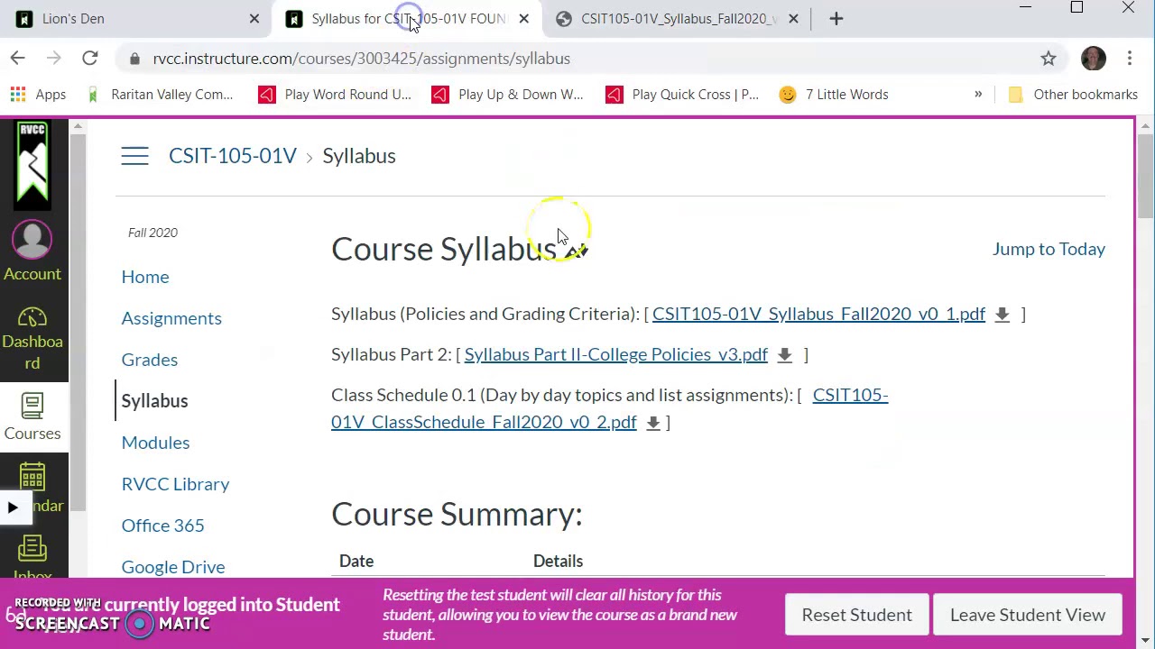 CSIT 105 Foundations of Computer Science Canvas Overview Fall 2020 ...