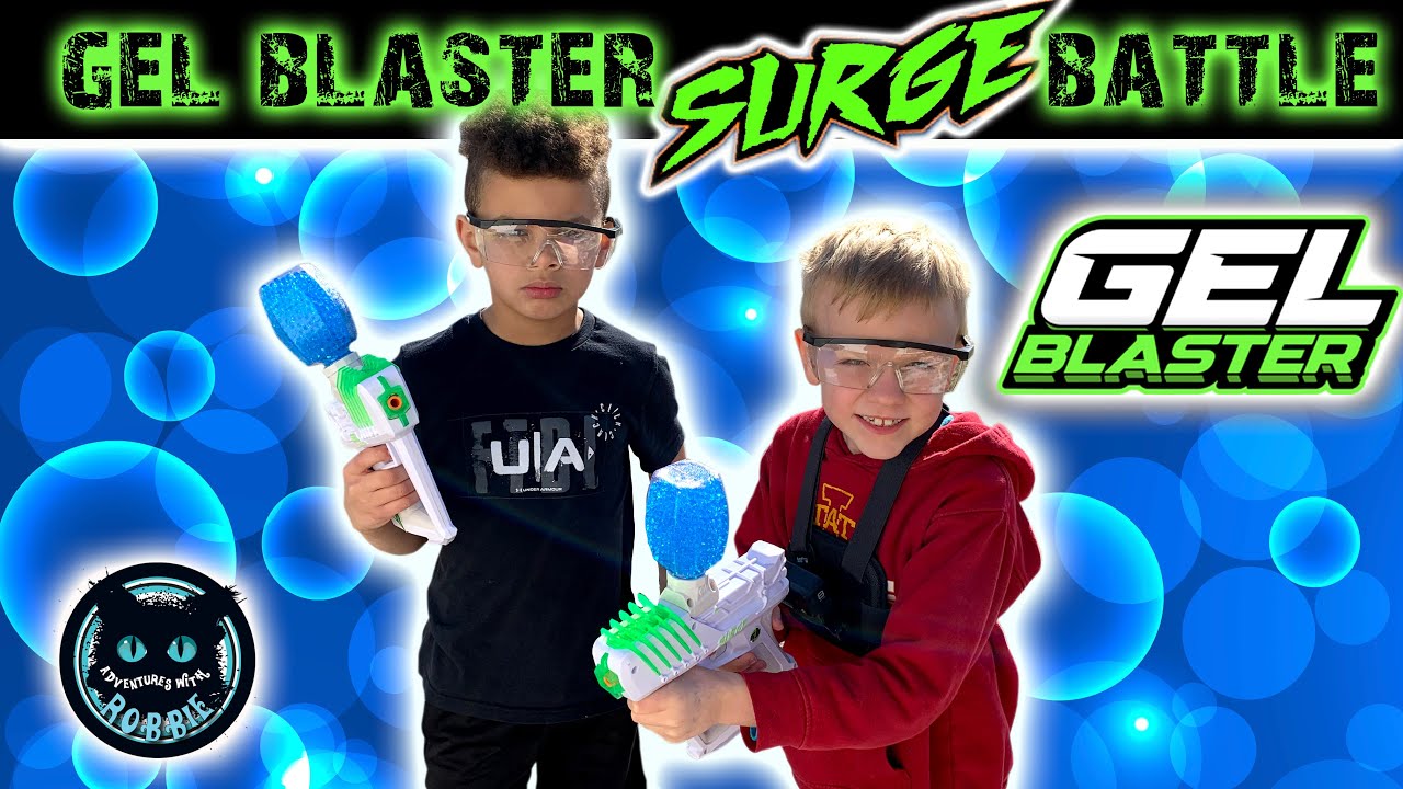 Robbie and Declan’s Awesome Gel Blaster Battle! - YouTube